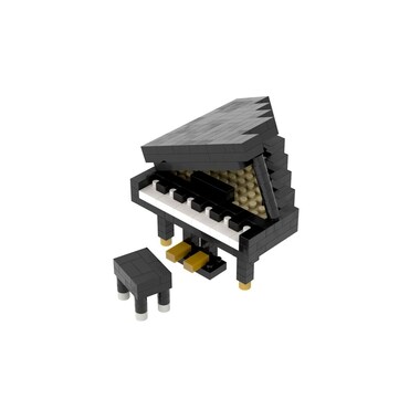 BRIXIES building block model piano (grand) black made of 134 building ...