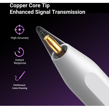 UGREEN Smart Stylus Pen for iPad 15910 Magnetic Charging, White ...