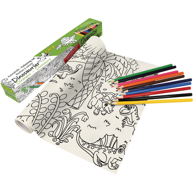 ONLINE Rouleau à colorier Dino 61044/6 incl. 10 crayons couleur ...