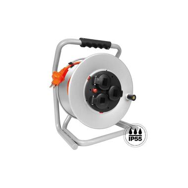 STEFFEN Cable Reel FLEX PUR Metal 3xT13 IP55 40m | postshop.ch