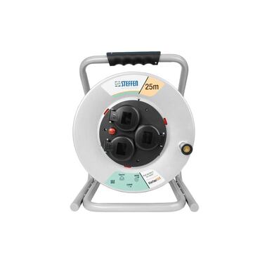 STEFFEN Cable Reel FLEX PUR Metal 3xT13 IP55 25m | postshop.ch