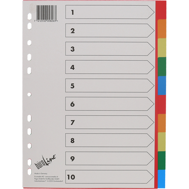 BÜROLINE Register PP A4 40983 bunt 10-teilig | postshop.ch