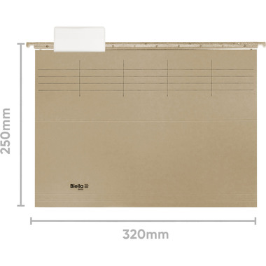 BIELLA Register-Hängemappen-Set A4 27143025U beige 32x25cm 10 Stück ...