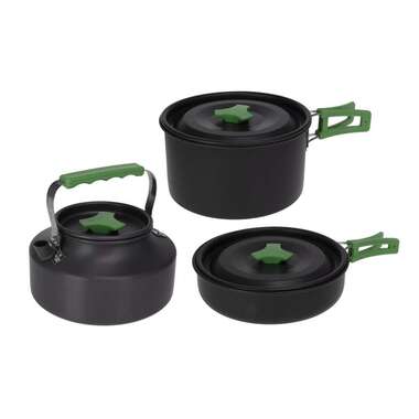FTM Kochgeschirr-Set, 3-teilig, Schwarz | postshop.ch
