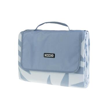 KOOR Picnic Blanket Leaves, Blue 200 x 250 cm | postshop.ch