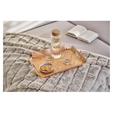 Zeller Present Glasflasche mit Rillen 1000 ml, Hellbraun/Transparent ...