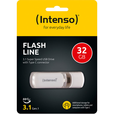 INTENSO USB-Stick Flash Line 32GB 3538480 USB 3.1 Type-C | postshop.ch