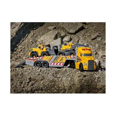 Dickie Toys construction vehicle Large Mack Truck with 2 Volvo vehicles ...