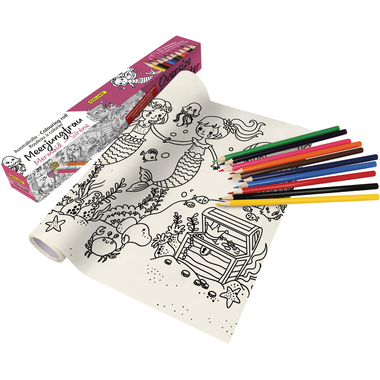 ONLINE Rouleau à colorier Sirène 61045/6 incl. 10 crayons couleur ...
