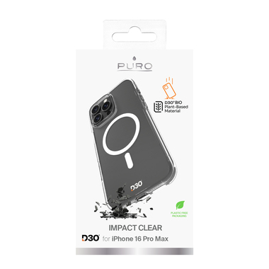 Cover Impact Clear D3O® Bio for iPhone 16 Pro Max | Puro | postshop.ch