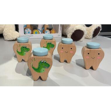 Spielba wooden toys milk tooth box Dino | postshop.ch