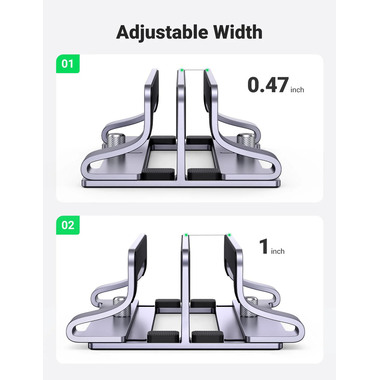 UGREEN Vertical Laptop Stand 60643 BB Dual-slot BB | postshop.ch