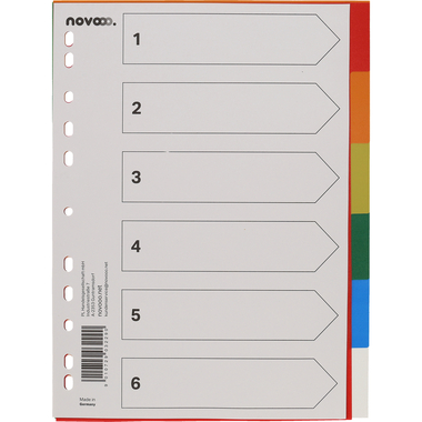 NOVOOO Register PP A4 40981 multicolor 6-teilig | postshop.ch