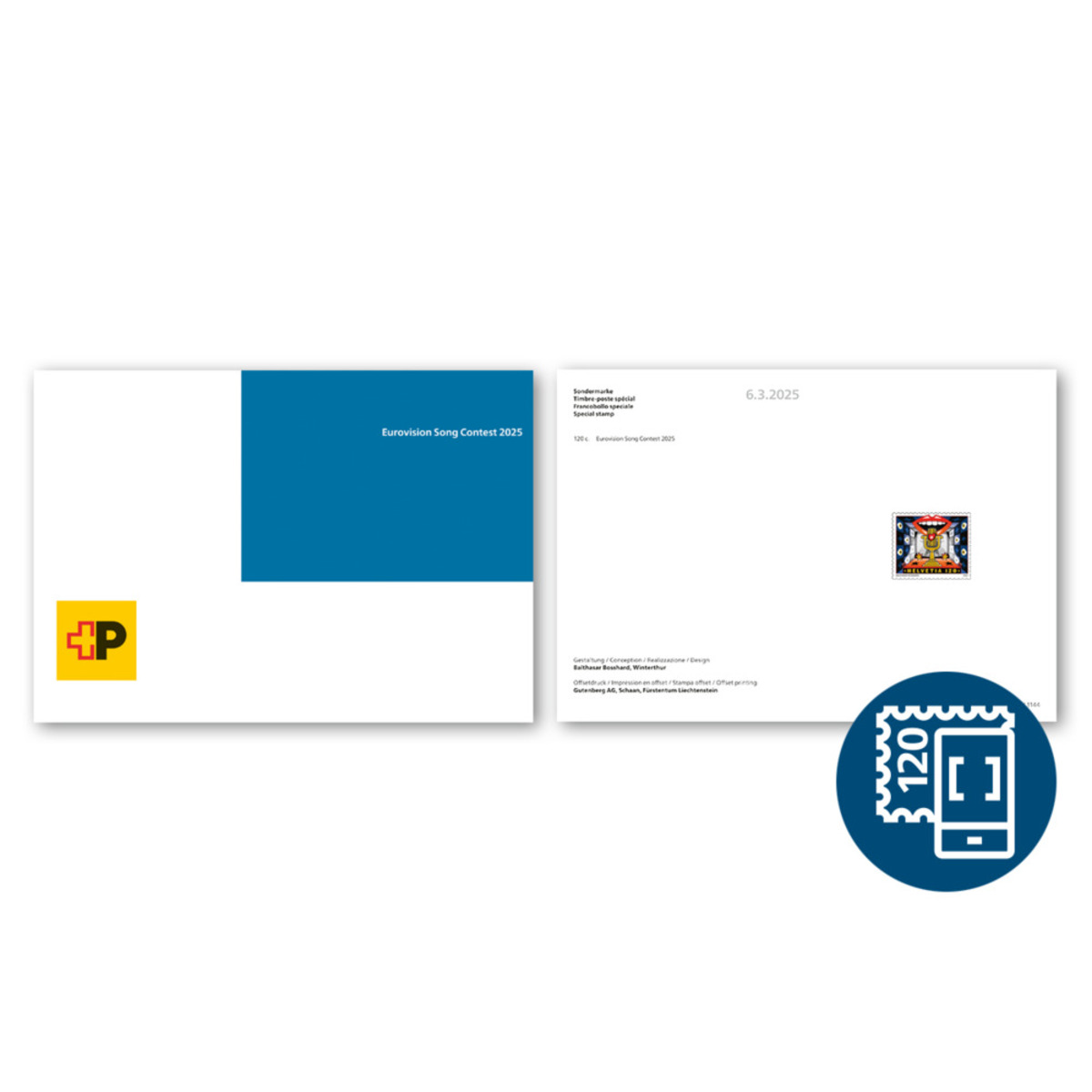 Folder/collection sheet «Eurovision Song Contest 2025» | postshop.ch