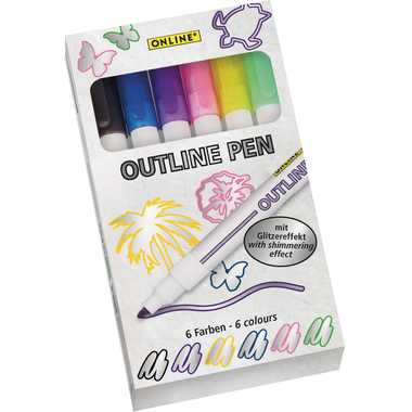 ONLINE Outline Marker 18616 6 Farben | postshop.ch