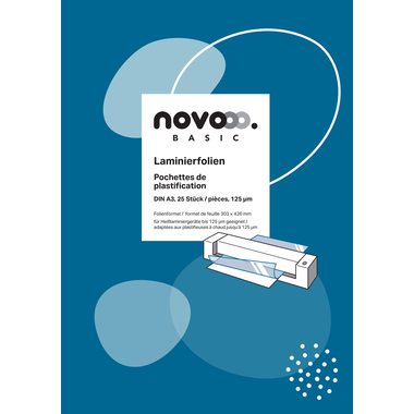 NOVOOO Pochettes a plastifier A3 47110000 brillant, 125my 25 pcs ...