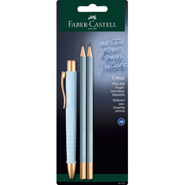 FABER-CASTELL Kugelschreiber Poly Ball Set 241123 Urban sky blue ...