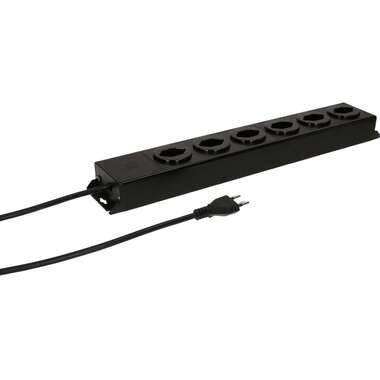 Max Hauri power strip Power Line 6x Type 13 black/black 3.0m | postshop.ch
