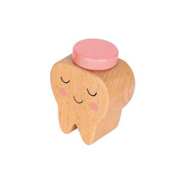 Spielba wooden toys milk tooth box tooth pink | postshop.ch