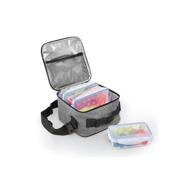 EASYmaxx cooler bag with 3 lunch boxes Klick-it 7 l gray | postshop.ch