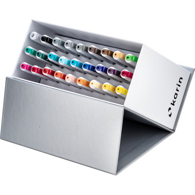 KARIN Real Brush Pen Pro 0.4mm 31C9 Mini Box, 1 Blender 26 Stück ...