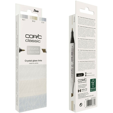 COPIC Marker Classic Designer 200750312 Crystal glass tints 3 pièces ...