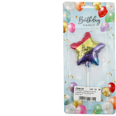 ROOST Bougies Happy Birthday CD6127 rayé multicolore, assorti | postshop.ch