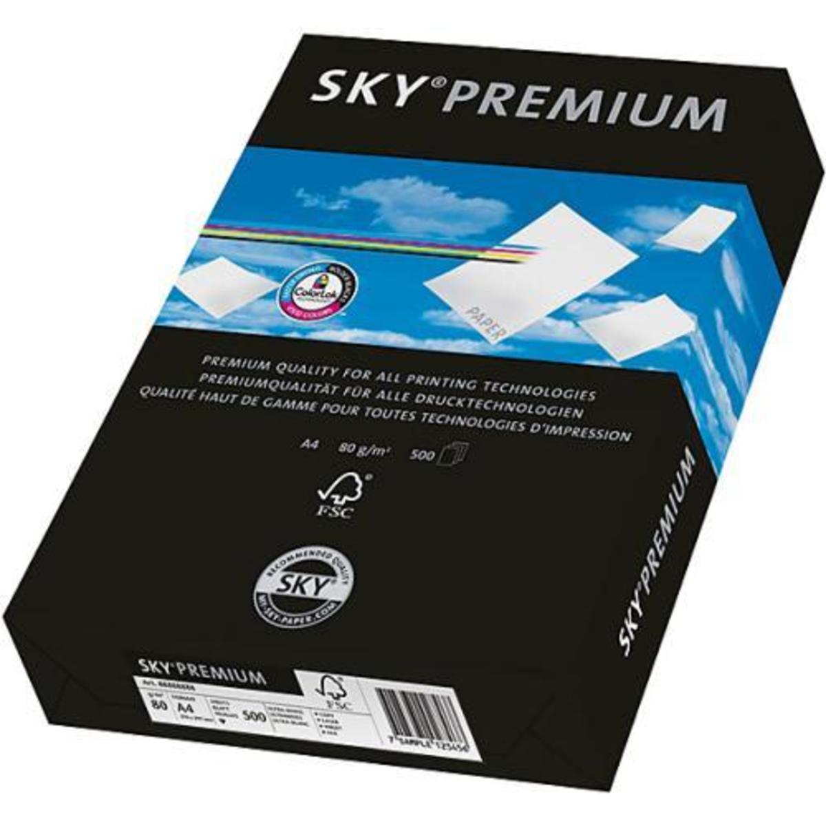 SKY Premium Paper A4 88151276 80g, white 500 sheet | postshop.ch