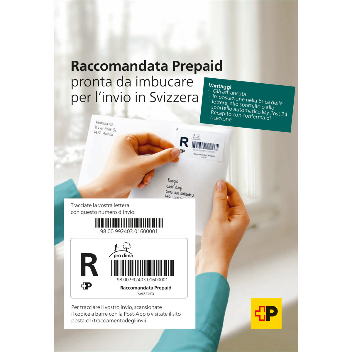 Raccomandata Prepaid | postshop.ch