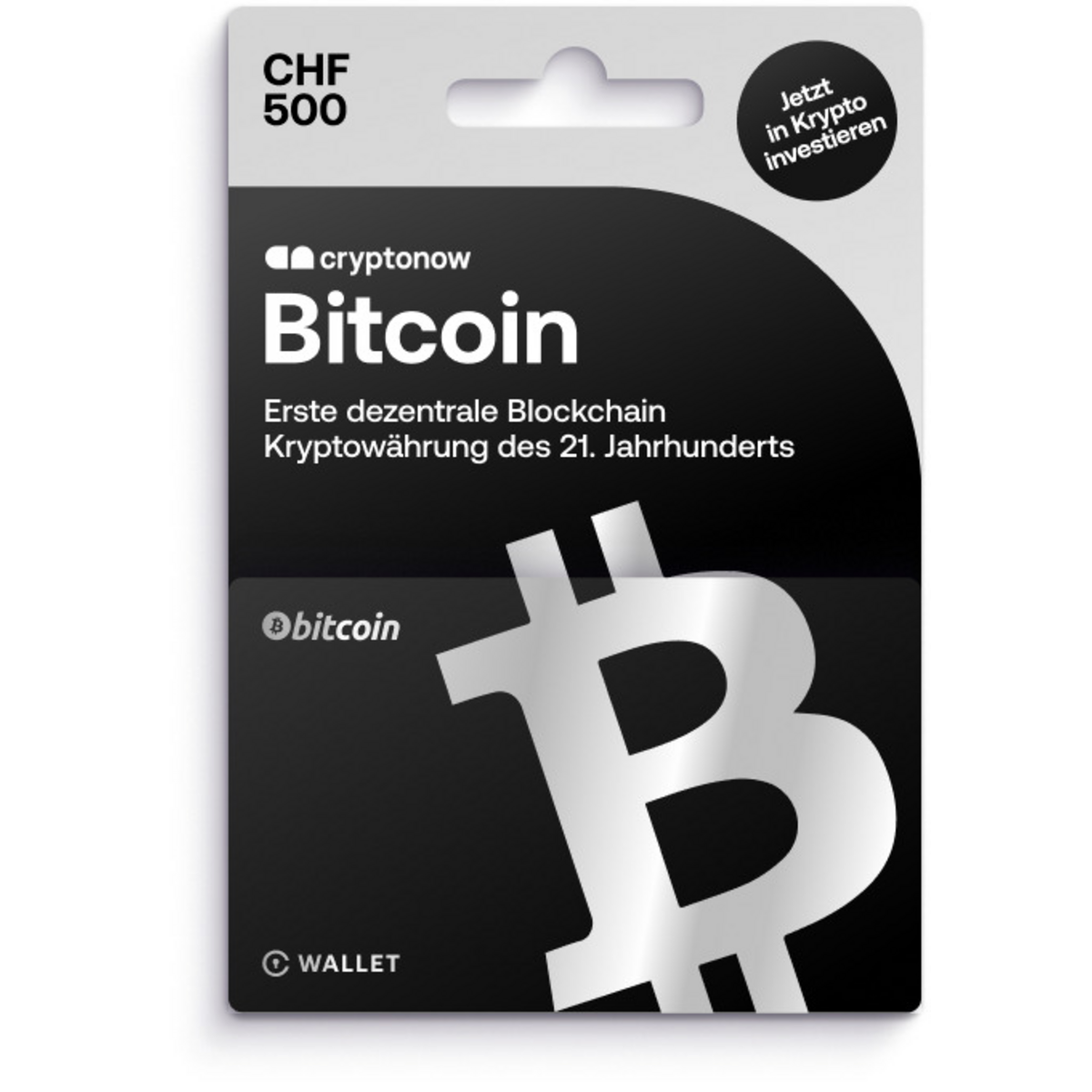 Geschenkkarte Cryptonow - Bitcoin CHF 500.- | postshop.ch