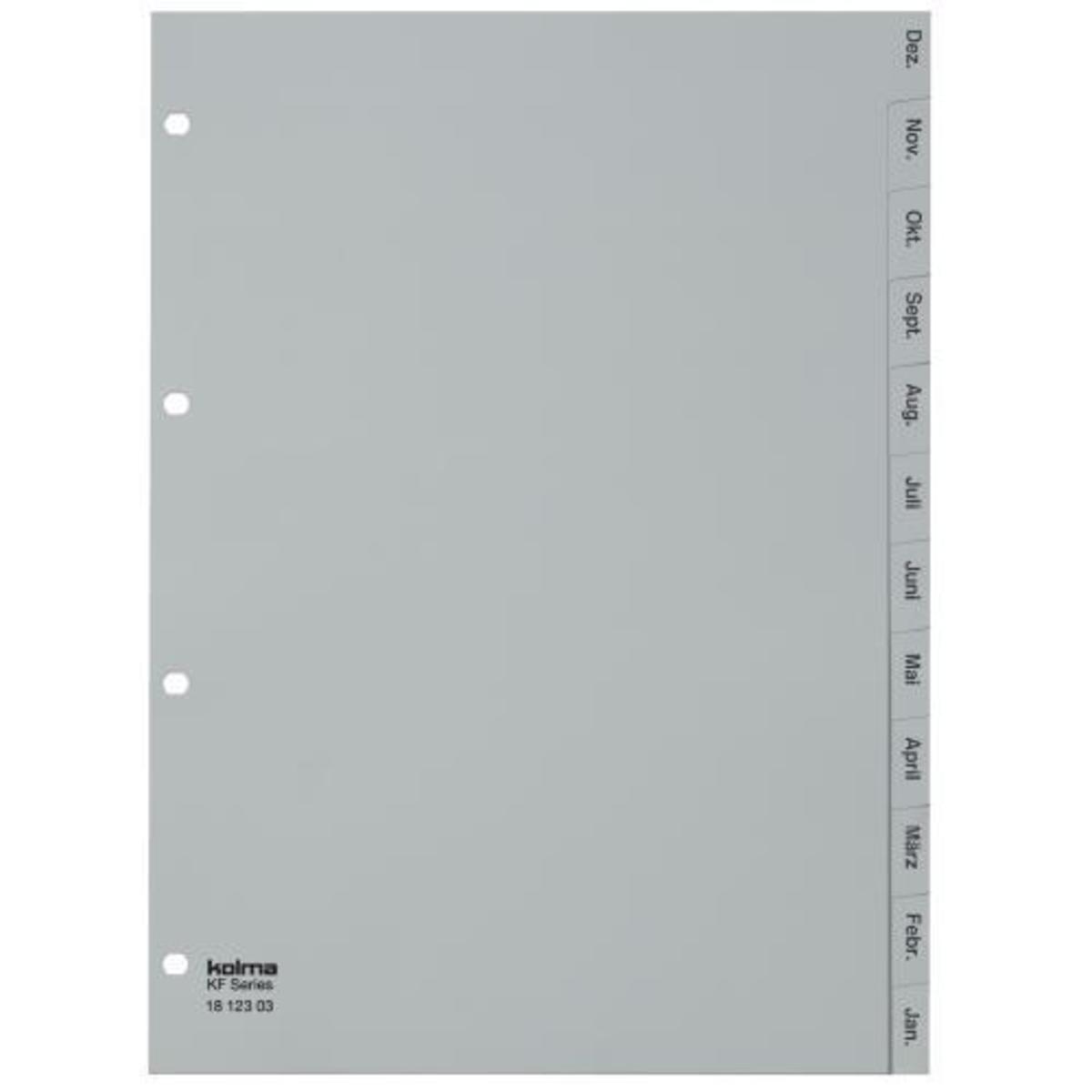 KOLMA Register PP grey A4 18.123.03 Dez. - Jan. | buy at postshop.ch